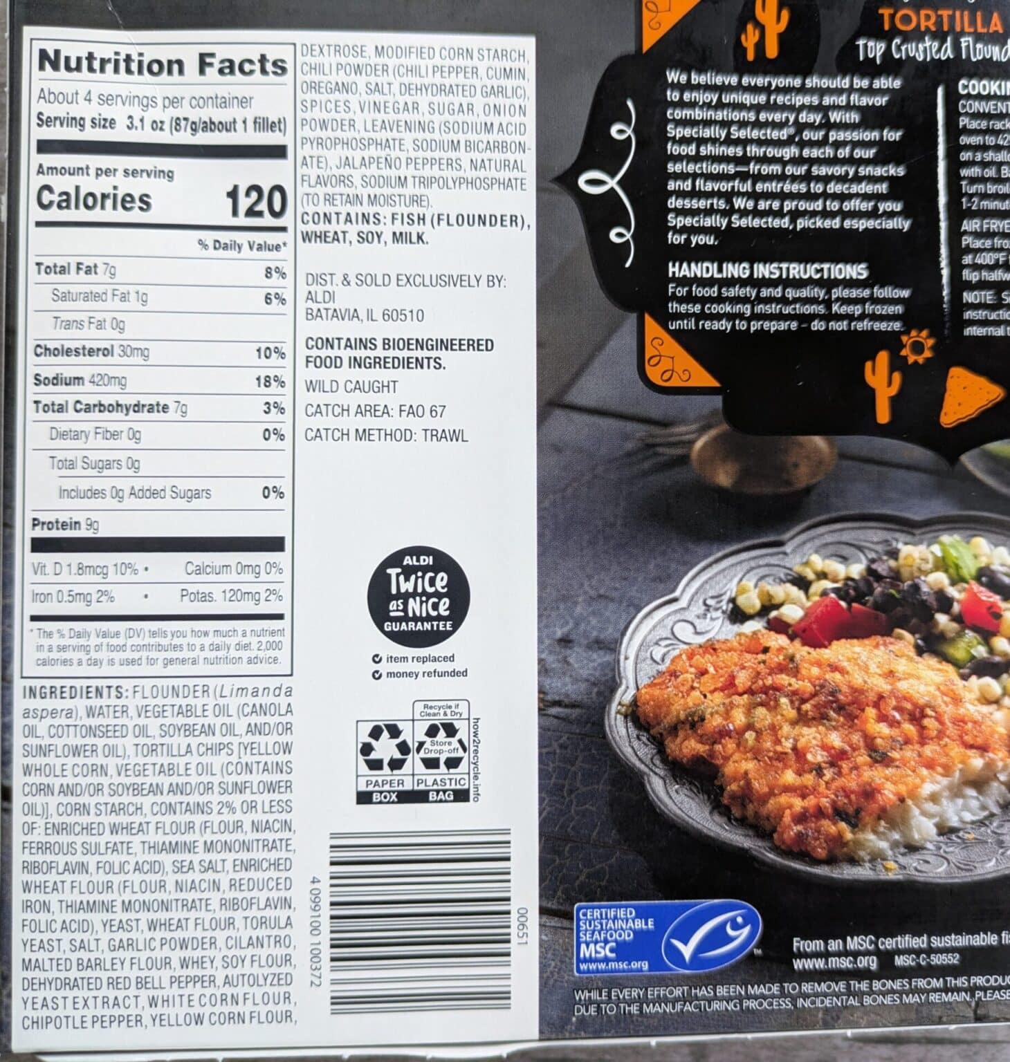 Specially Selected Top Crusted Flounder | Aldi Reviewer