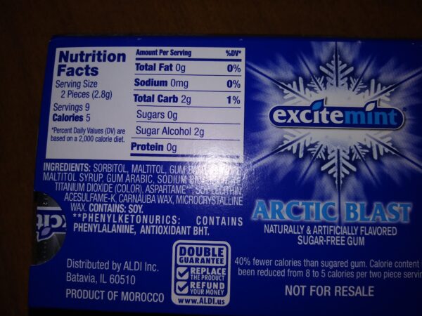 Excitemint Gum | Aldi Reviewer