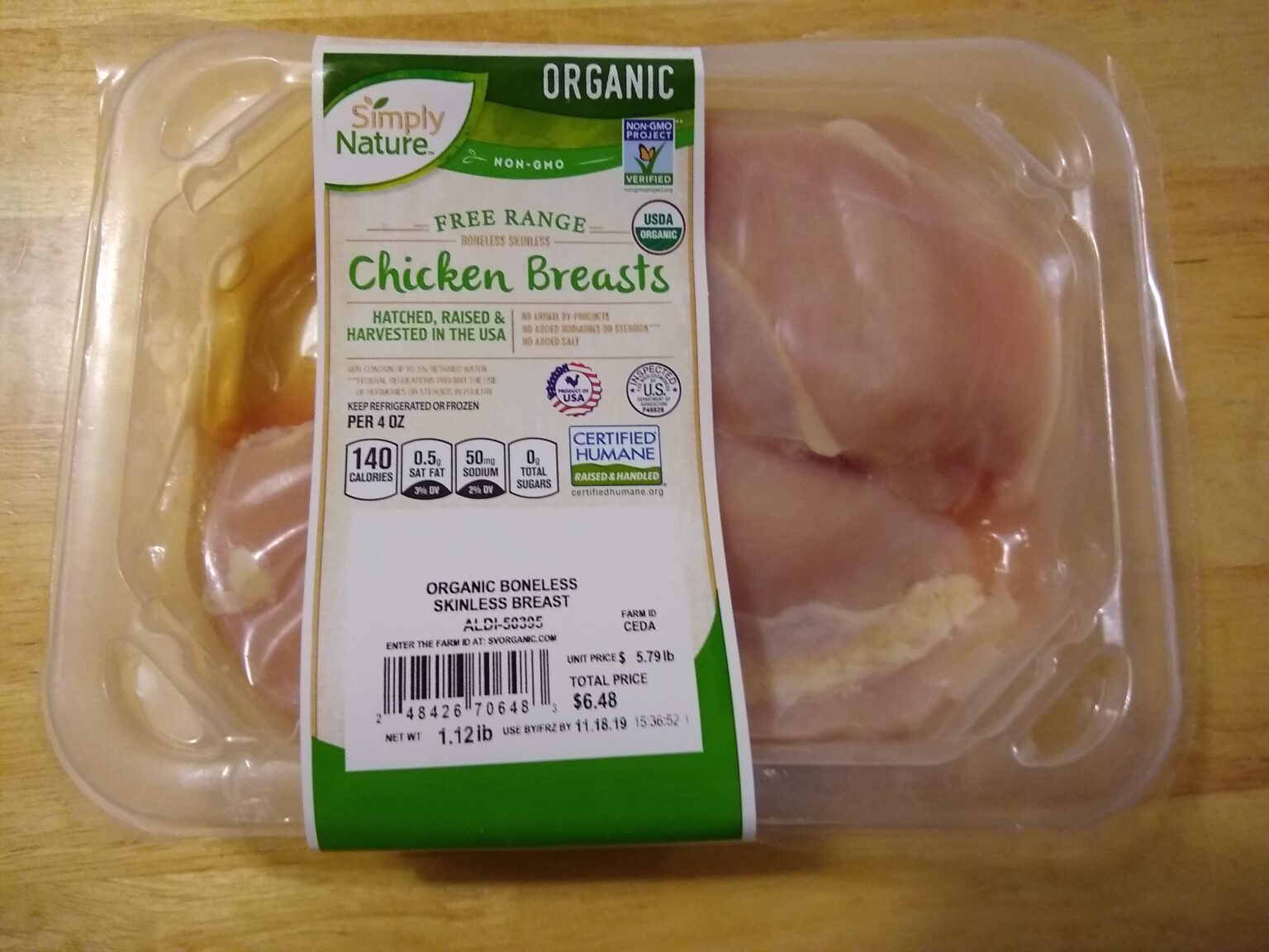 Simply Nature Organic Free Range Chicken Breasts | Aldi Reviewer