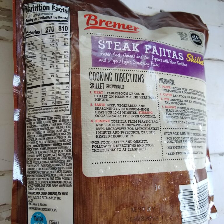 Bremer Chicken Fajitas Skillet and Steak Fajitas Skillet | Aldi Reviewer
