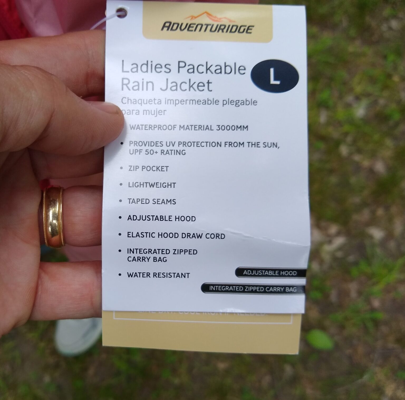 Crane Packable Rain Jacket | Aldi Reviewer