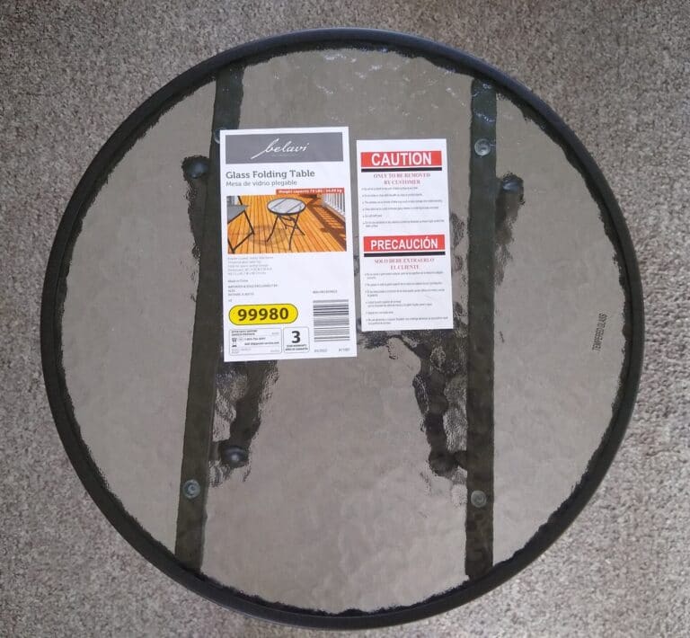 Belavi Glass Folding Table | Aldi Reviewer