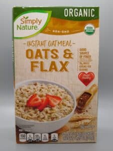 Simply Nature Organic Oats & Flax Instant Oatmeal | Aldi Reviewer