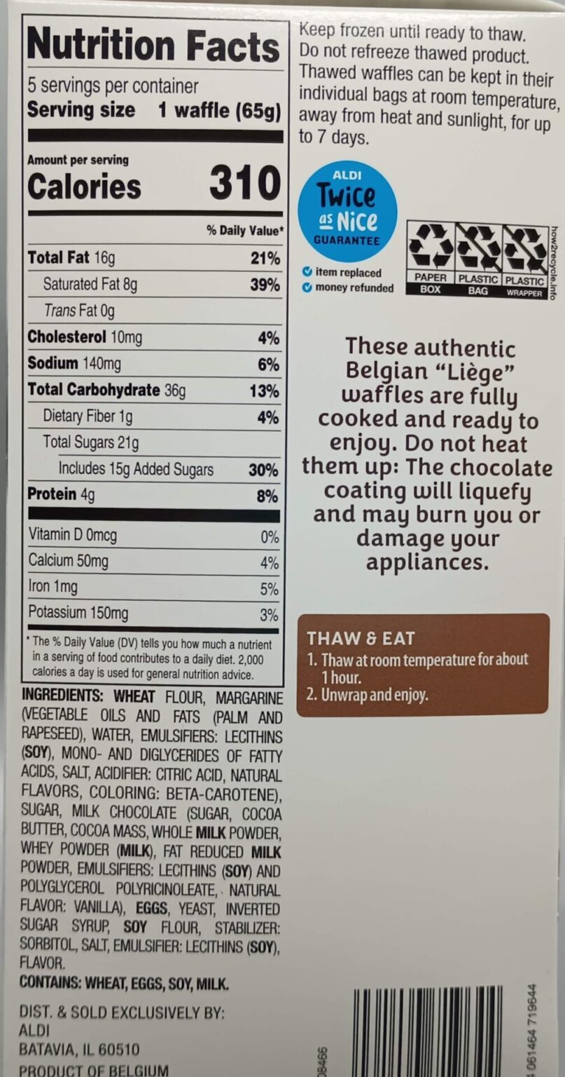 Breakfast Best Grab & Go Waffles in Maple or Milk Chocolate | Aldi Reviewer