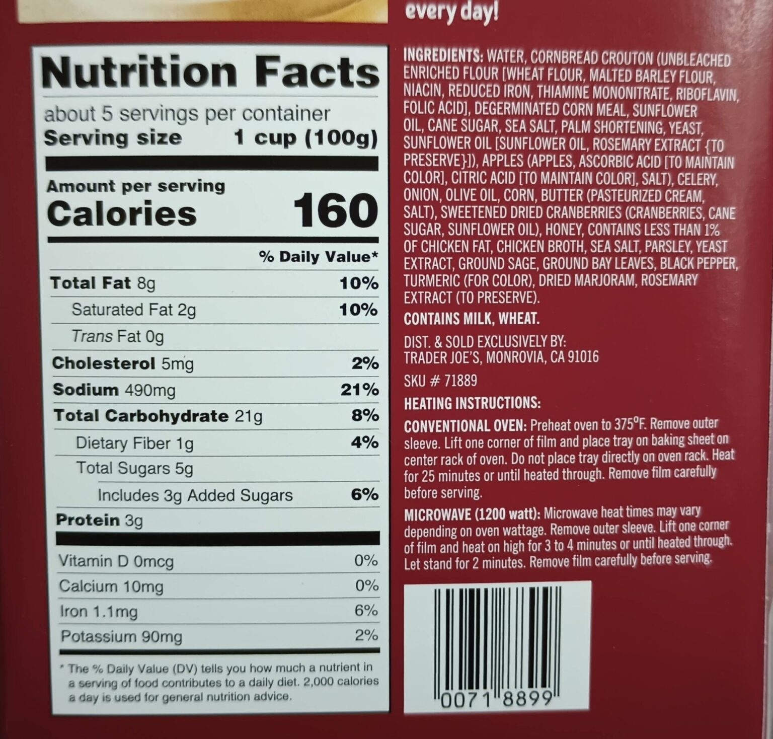 Trader Joe's Cornbread Stuffing | Aldi Reviewer