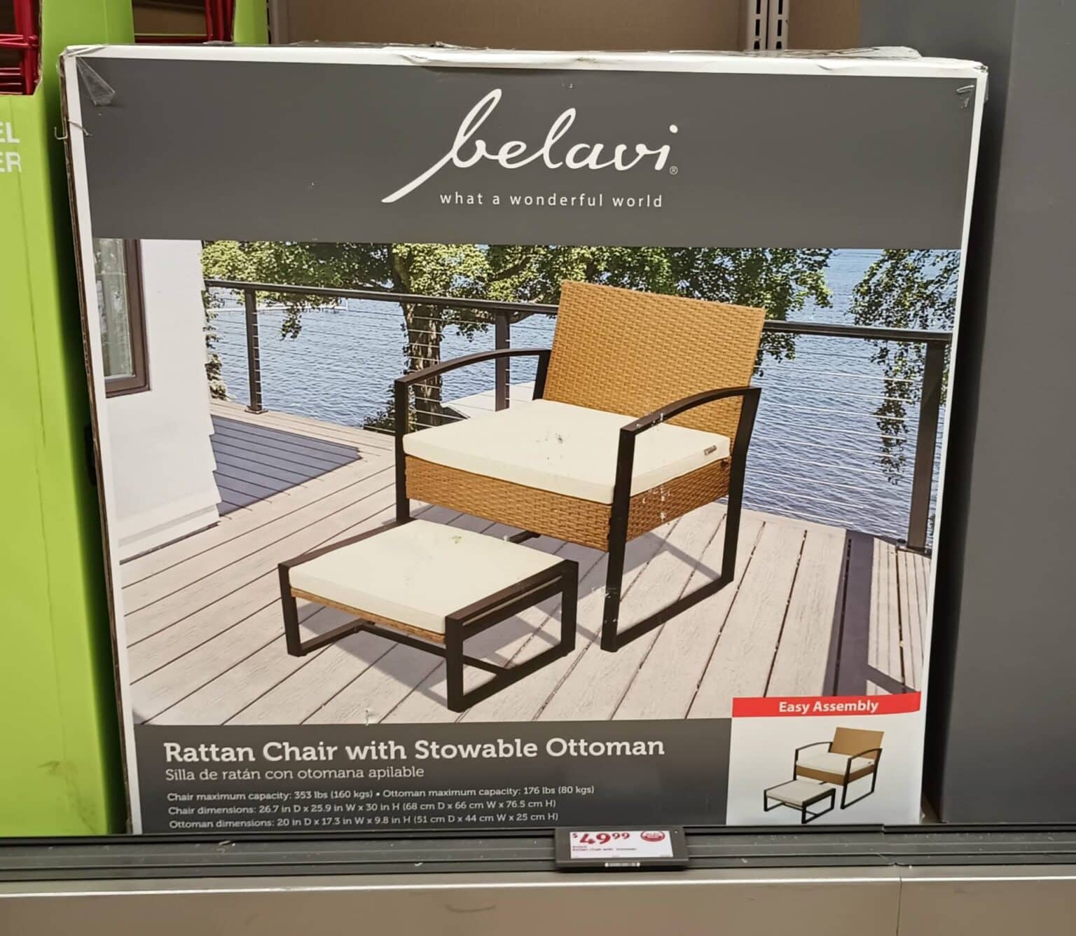 Aldi Stealth Releases Belavi Rattan Chair with Stowable Ottoman | Aldi ...