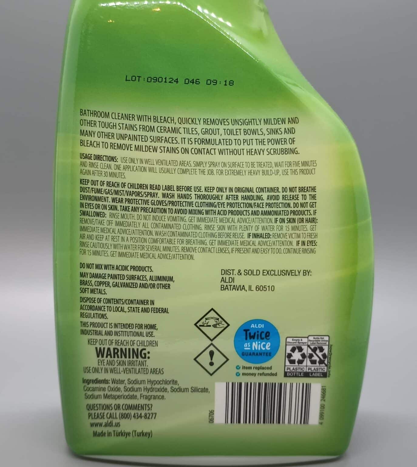 Radiance Bathroom Cleaner | Aldi Reviewer