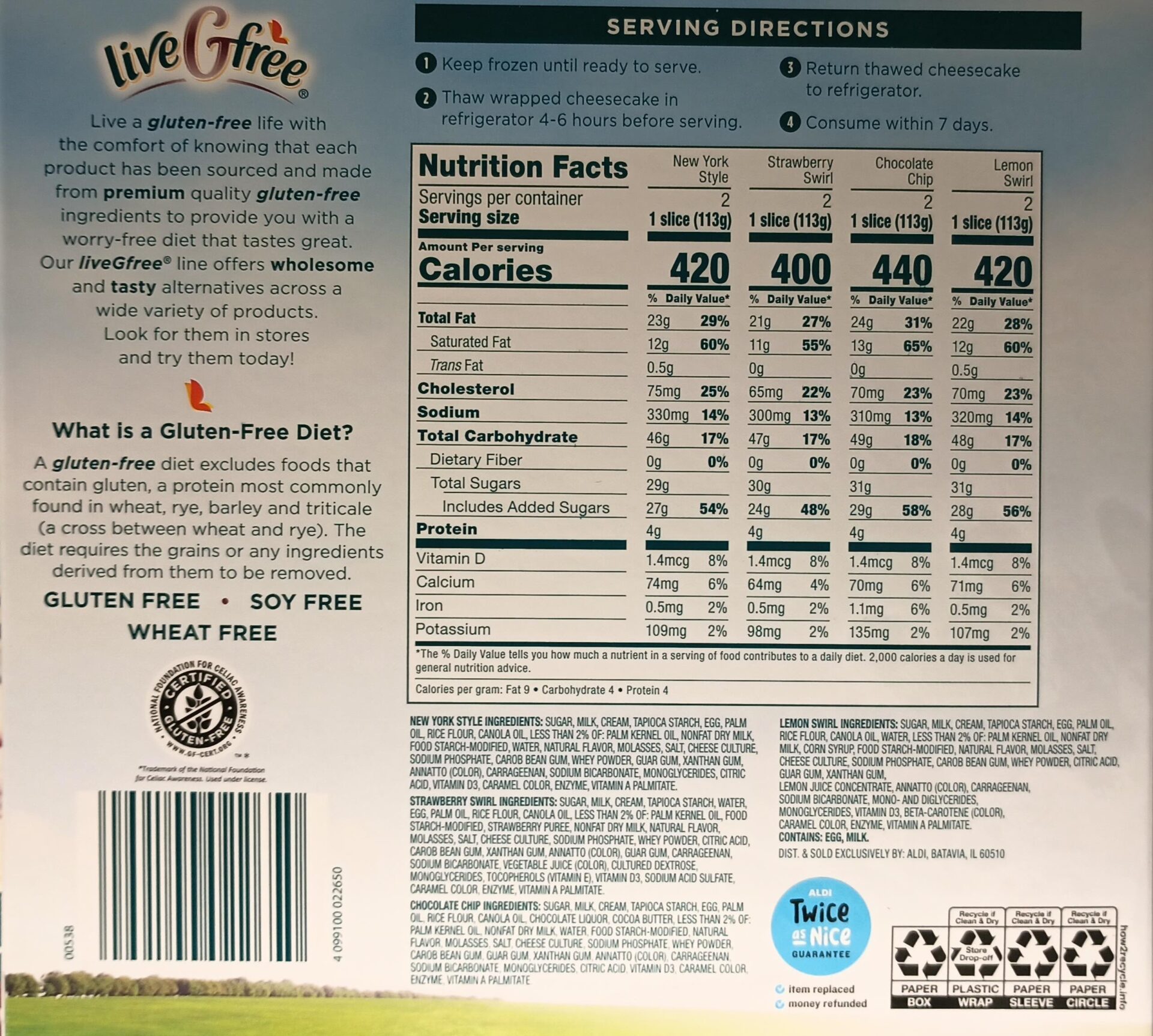 Enjoy Dessert with the liveGfree Gluten Free Cheesecake Supreme Sampler ...