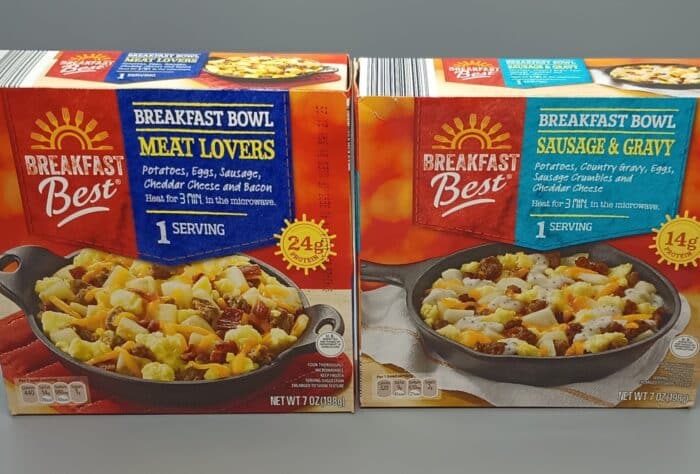 Breakfast Best Breakfast Bowl: Meat Lovers or Sausage and Gravy | Aldi ...