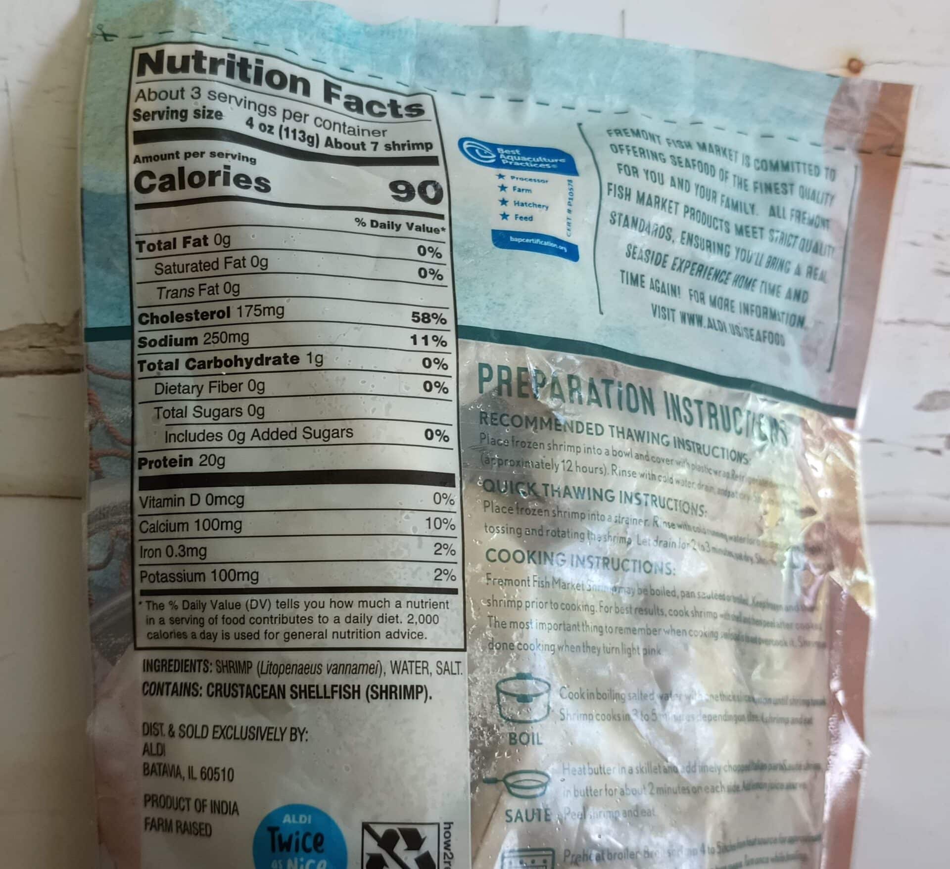 Fremont Fish Market Large and Jumbo Shrimp | Aldi Reviewer