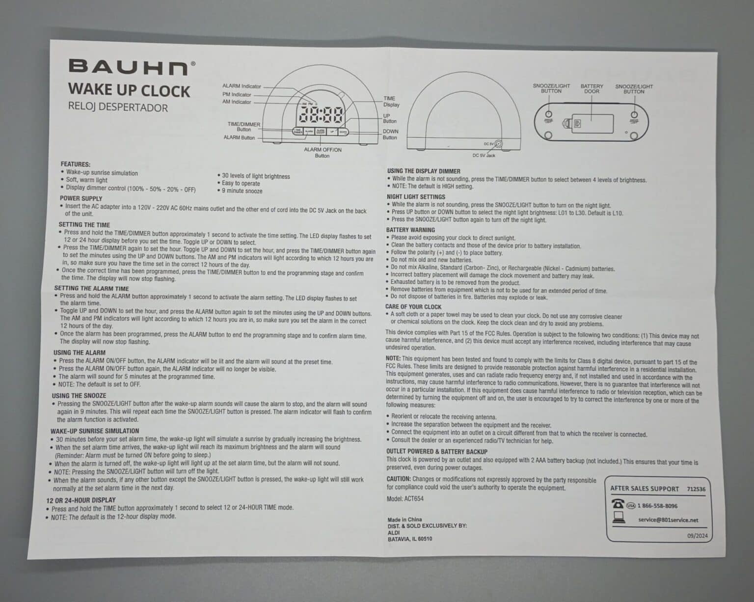 Bauhn Wake Up Clock | Aldi Reviewer