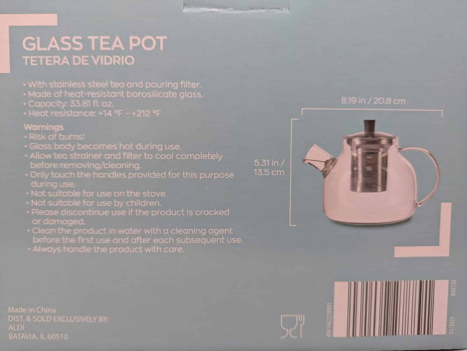 Crofton Glass Teapot | Aldi Reviewer