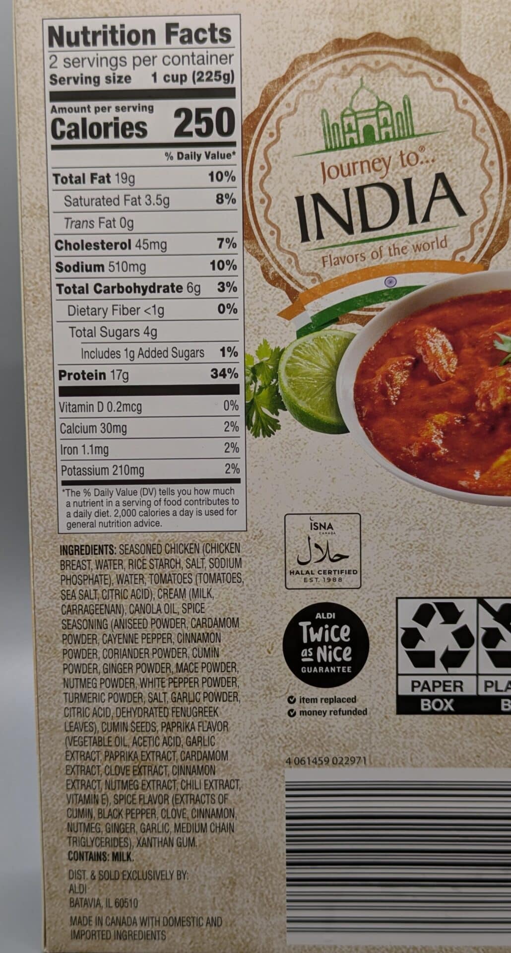 Journey to India Chicken Tikka Masala | Aldi Reviewer