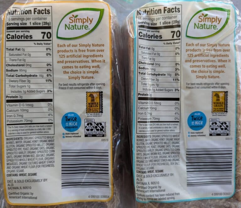 Simply Nature Knock Your Sprouts Off Sprouted 7 Grain Bread | Aldi Reviewer