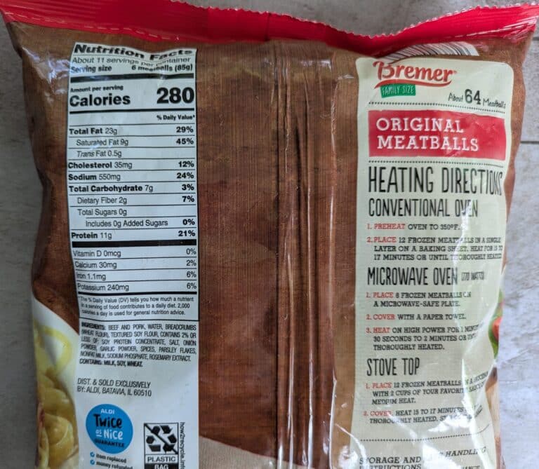 Bremer Family Size Original and Italian Meatballs | Aldi Reviewer