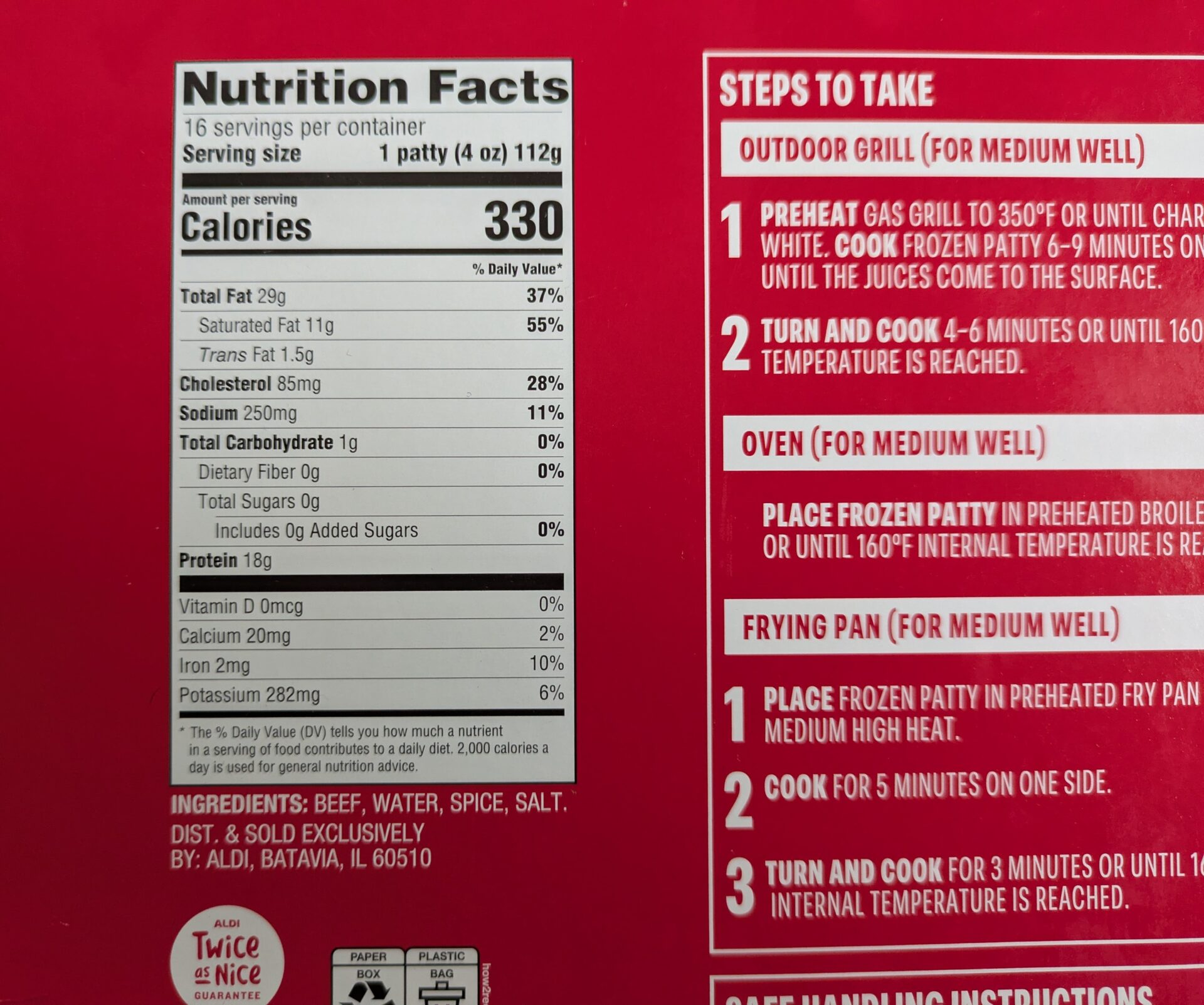 Aldi Party Pack Seasoned Beef Patties | Aldi Reviewer